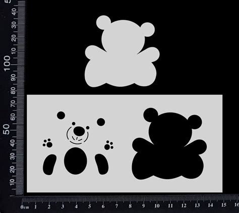 Detailed Teddy Stencil 75mm X 150mm Whichcraft Do You Do