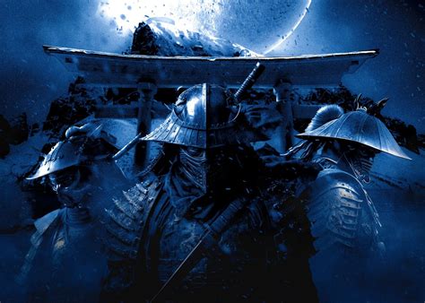 Japanese Samurai Moonlight Poster By Jon Alderman Displate