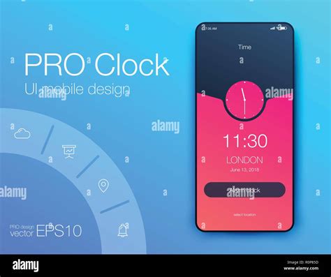 Timer Clock Application UI Design Concept Ux Design Stock Vector Image Art Alamy