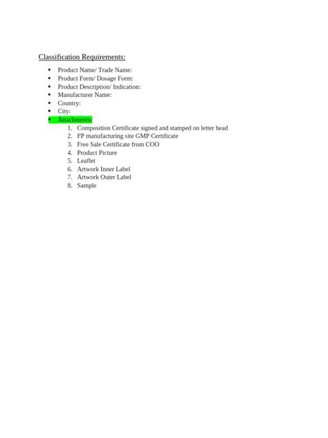 Classification Checklist Pdf