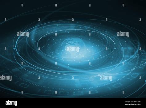 Binary Code Blue Background Digital Data Transmission Effect