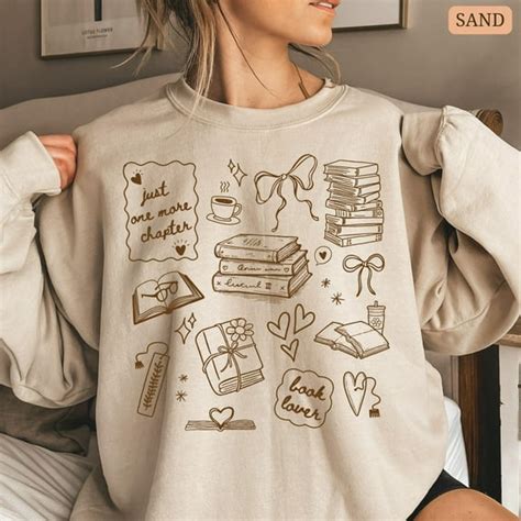 Cute Book Lover Sweatshirt Bookworm Crewneck Reading Club Librarian