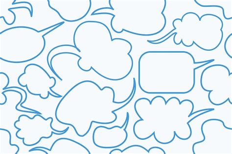 Premium Vector Seamless Pattern Buble Speech On White Background