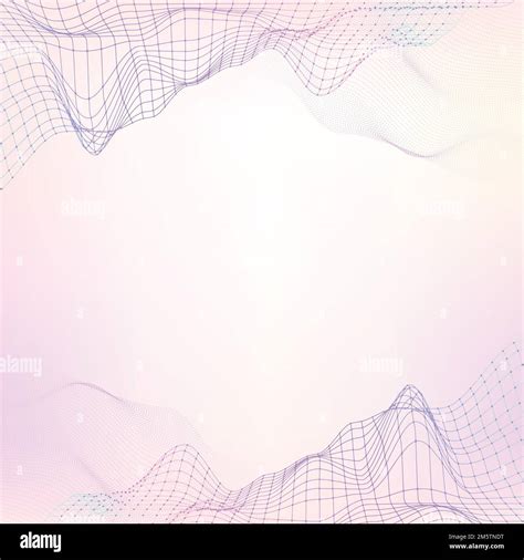 Neon Purple Wireframe Wave Stock Vector Images Alamy