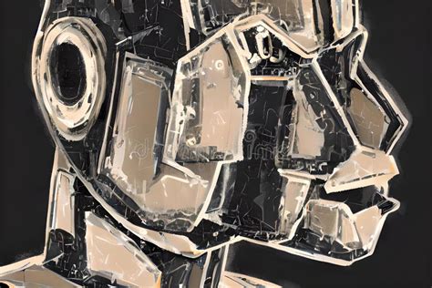 Robot Abstract Art Generative Ai Stock Illustration Illustration Of