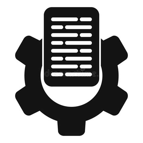 Gear Dual Technical Icon Simple Vector Phone Ram Lens Stock Vector Illustration Of Black