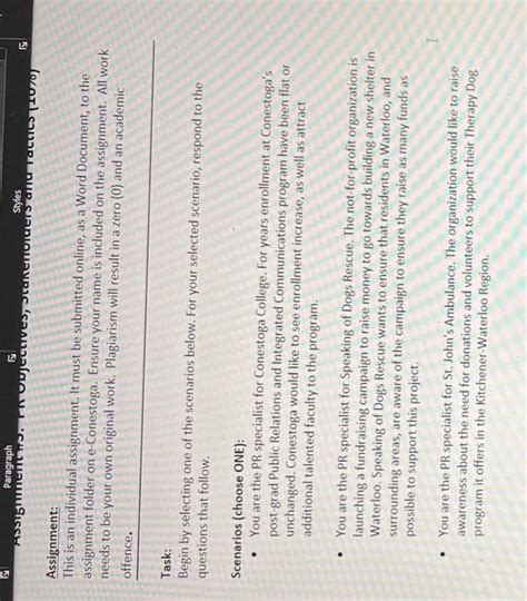 Solved 27 Paragraph Styles Assignments In Objectives