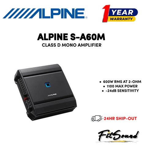 Alpine Amplifier Mono Power S A60m Shopee Malaysia