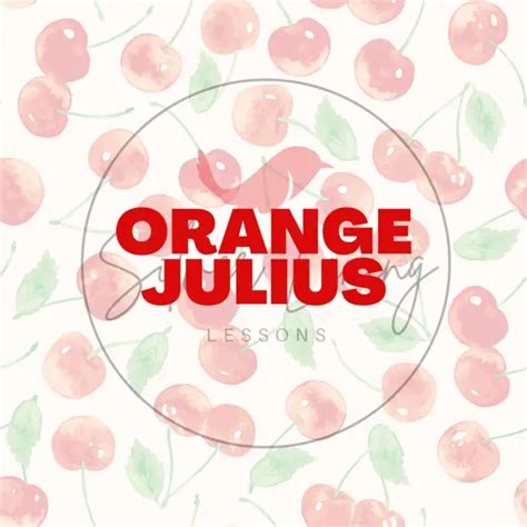 Orange Julius Water Silver Lining Lessons