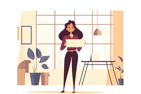 Um Desenho De Uma Mulher Segurando Um Pedaço De Papel Com Uma Foto De Uma Mulher Pegando Um