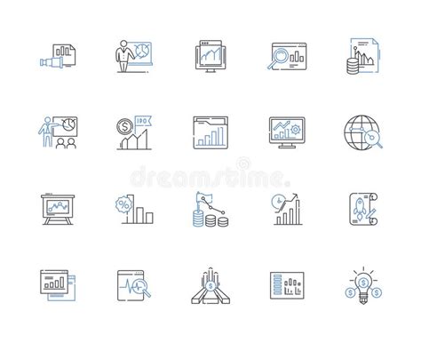 Empirical Data Line Icons Collection Statistics Research Experiment