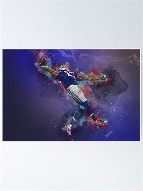 Obj Ny Giants The Catch Mixed Media Poster For Sale By Eliteeditions Redbubble
