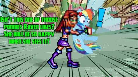 Starfire Vs Rainbow Dash Sprite 1 By Zelrom On Deviantart