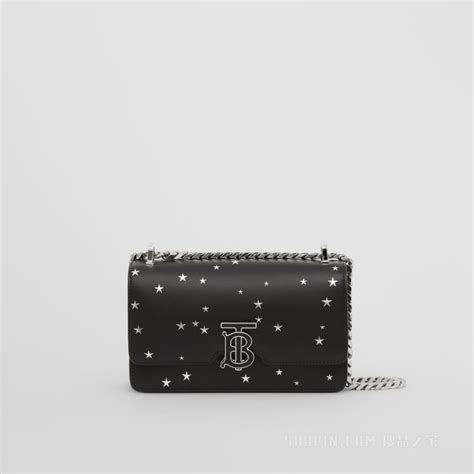 【burberry博柏利】tb 星辰印花专属标识皮革迷你链条锁扣包 黑色 女士 80595971 搜品之家