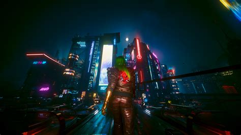 Wallpaper City Lights Night Cyberpunk 2077 Video Games Dark
