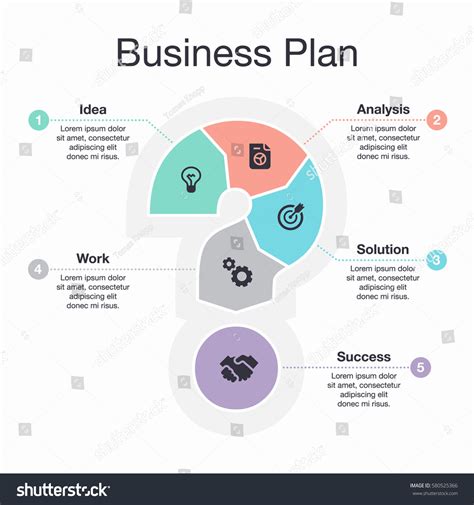 Vector Info Graphic Business Plan Visualization Stock Vector 580525366