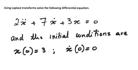 Solved Using Laplace Transforms Solve The Following