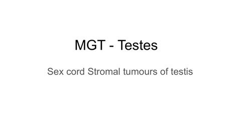 Sex Cord Stromal Tumours Of Testis Pathology Mcqs