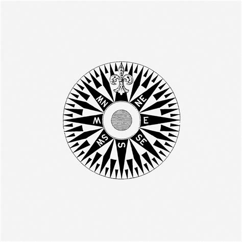 Hand Drawn Classic Compass Royalty Free Stock Vector 410741