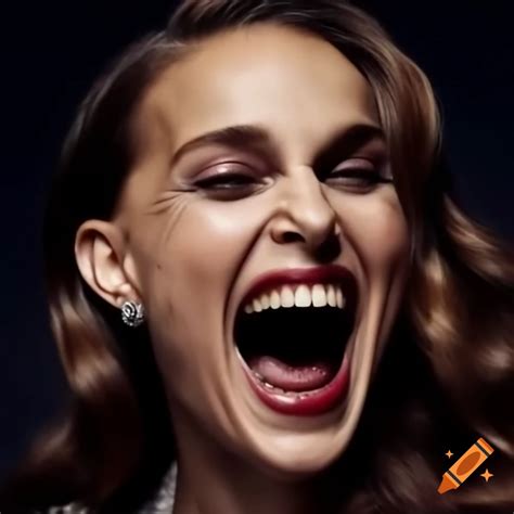 Natalie Portman Laughing Joyfully With Sparkling Eyes On Craiyon