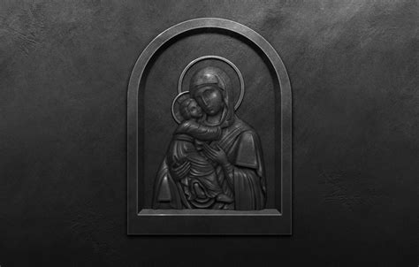 Virgin Mary Wallpaper Black And White