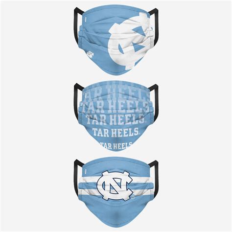North Carolina Tar Heels Matchday 3 Pack Face Cover Foco