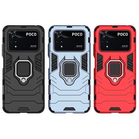 黑豹指環殼 適用 Poco M4 Pro 4g 軍規防摔手機殼 2201117pg 防摔殼poco M4 Pro 保護殼 蝦皮購物