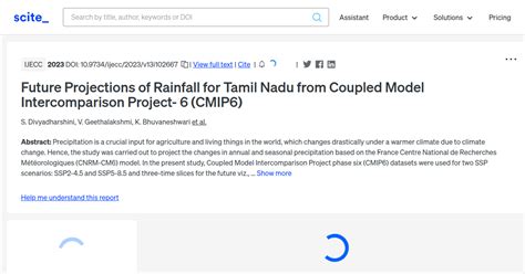 Future Projections Of Rainfall For Tamil Nadu From Coupled Model