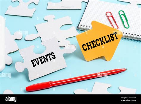 Handwriting Text Events Checklist Internet Concept Invaluable Tool For Successfully Managing