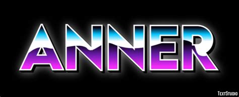 Anner Text Effect And Logo Design Name