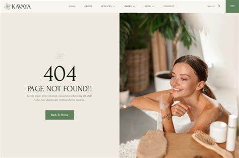 Kavaya Spa Wellness Center Elementor Template Kit By Reavationstudio