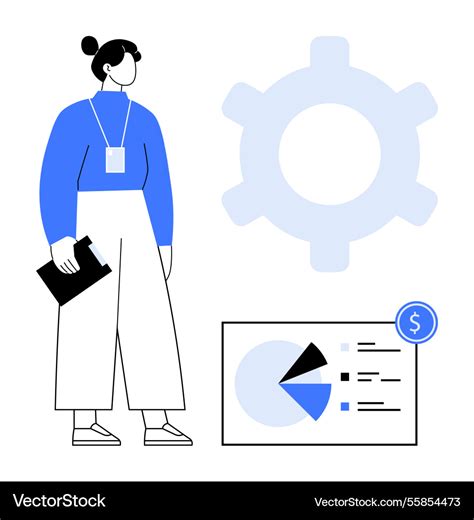 Business Professional Analyzing Financial Data Vector Image