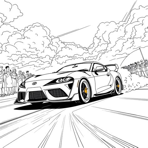 Best Toyota Supra Coloring Pages Free Printable Pdf