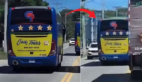 Captan dos autobuses rebasando en vía contraria