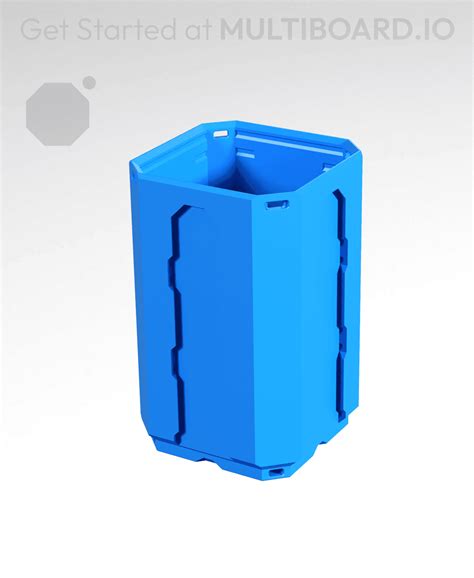 1x1x1 5 topped multipoint rail multibin shell 3d model by