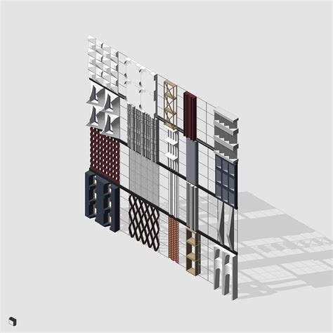 3d Model Revit Parametric Curtain Wall Sytems Toffu Co