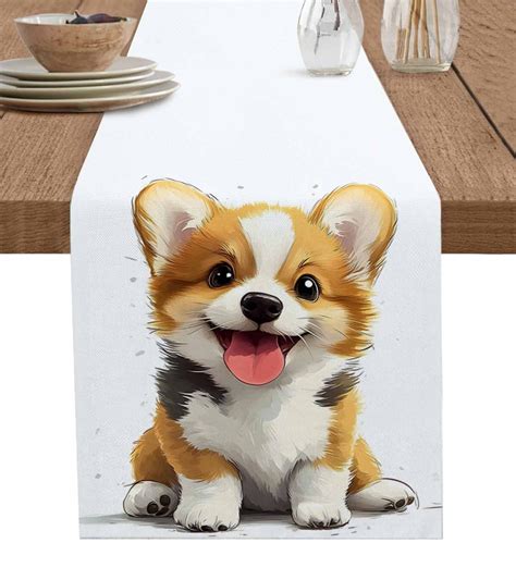 Hokiten Table Runners 108 Inches Long Dress Scarves Cute Pet Puppy