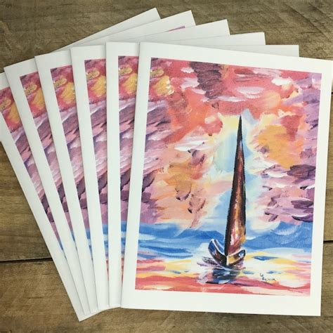 Nautical Note Cards Etsy