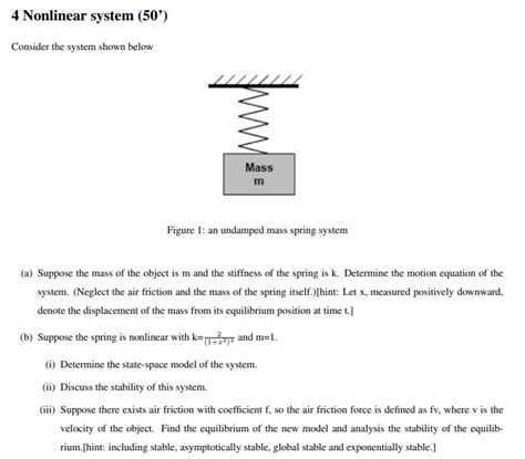 Solved Nonlinear System Consider The System Shown Chegg