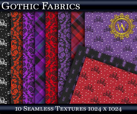 Second Life Marketplace Gothic Fabrics 10 Seamless Textures Wonderwall