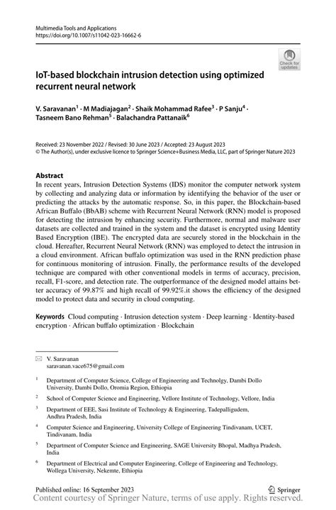 Iot Based Blockchain Intrusion Detection Using Optimized Recurrent