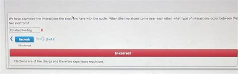 Solved We Have Examined The Interactions The Electrons Have