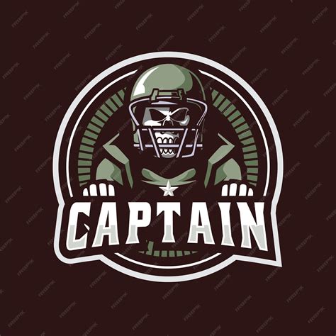 Premium Vector Captain Mascot Sport Logo Design Template For Youtuber