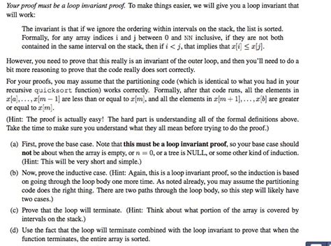 Your Proof Must Be A Loop Invariant Proof To Make