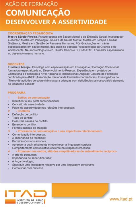 Assertividade Itad Instituto De Apoio E Desenvolvimento Itad