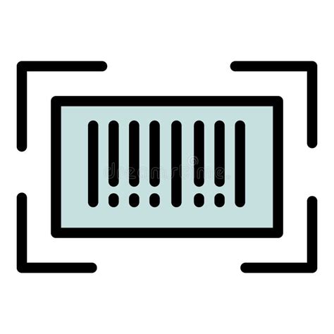 Scan Barcode Icon Outline Vector Mobile Code Stock Vector