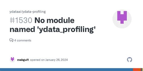 No Module Named Ydata Profiling Issue Ydataai Ydata Profiling Github