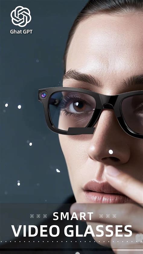 Smart Glasses With Camera 8 Mega Pixel Wifi Voice Wake Up 4k Music