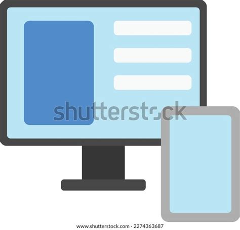 Ui Ux Design Vector Flat Illustration Stock Vector Royalty Free