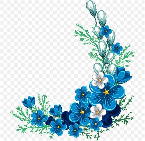 Teal Flower Border Clipart Png 10 Free Cliparts Download Images On
